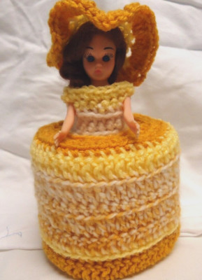 Vintage Handmade Crochet Display Doll covers the toilet Paper | eBay