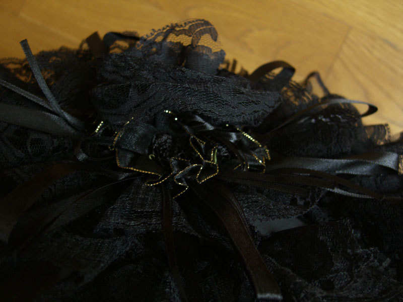 BLACK ROSE Gothic Lolita Layer Lace Umbrella Parasol EGL Punk Victorian ...