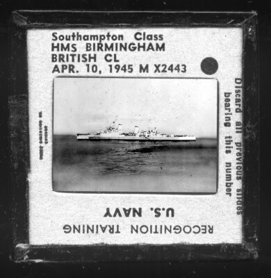 HMS Birmingham Class Cruiser US Navy Recognition Training 35mm slide ...