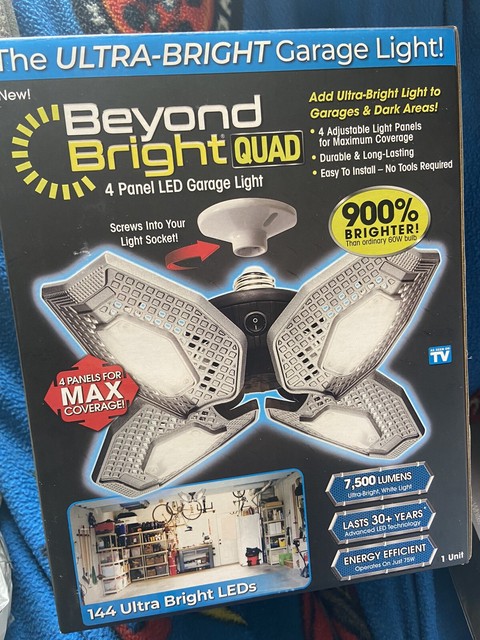 Beyond Bright Quad Ultra Bright Garage Light 4 Panel LED Garage Light ...