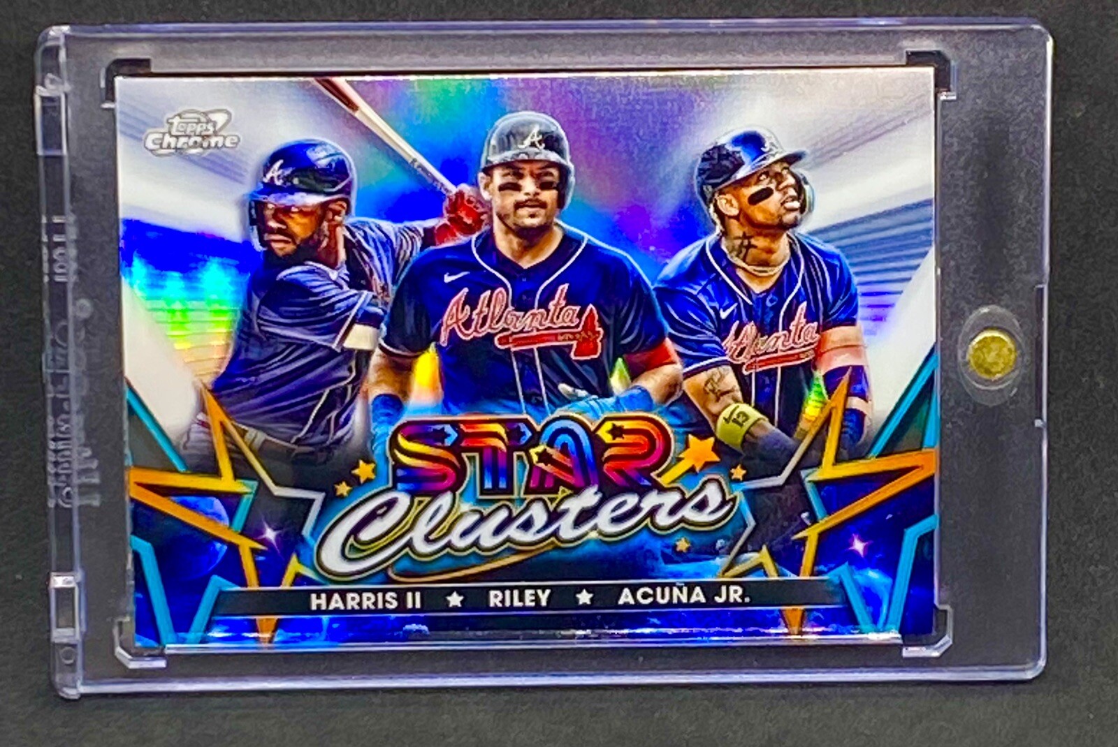 ATLANTA BRAVES TRIPPLE REFRACTOR SP Ronald Acuna JR Michael Harris ...