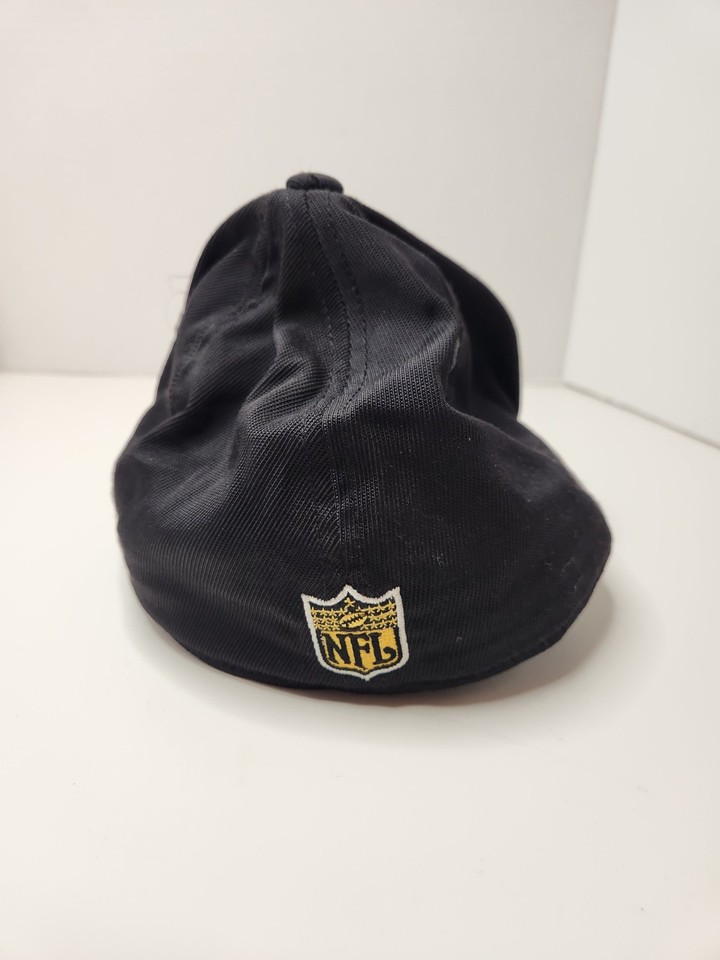 Pittsburgh Steelers Hat Cap Fitted OSFA NFL Football Black Logo Reebok ...