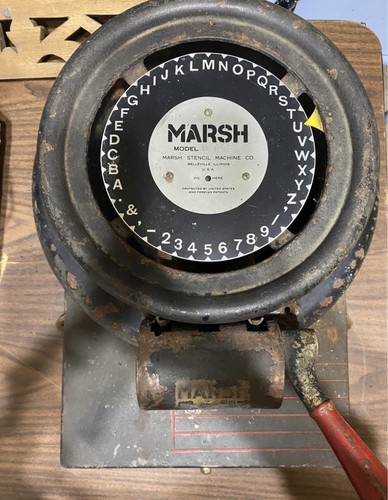 Marsh model M1078 Marsh Stencil Machine | eBay