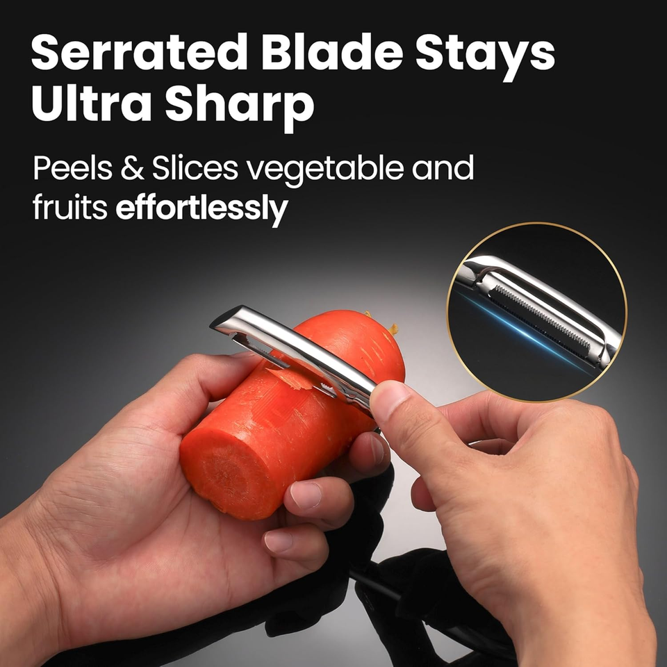 Vegetable Peeler Ultra Sharp Stainless Steel Blade (I Peeler) | Left ...