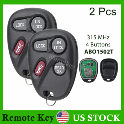 2 Replacement Keyless Entry 4B Remote Car Key Rear 2x Fob Control for ...