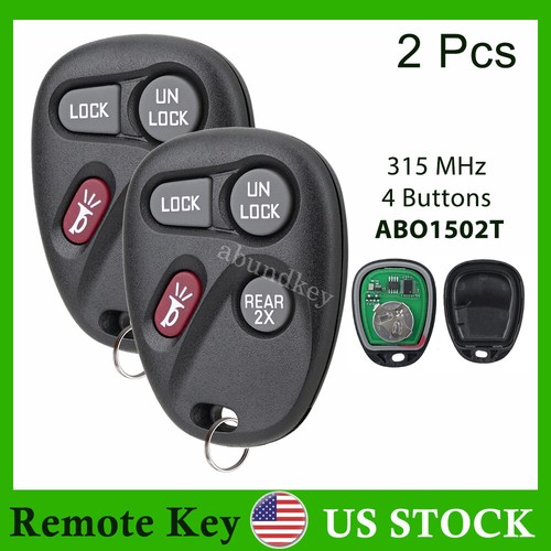 2 Replacement Keyless Entry 4B Remote Car Key Rear 2x Fob Control for ...