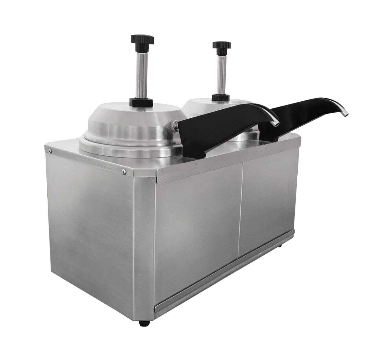 Kratos 29M-042 Double 3.5 Quart Hot Topping Warmer and Dispenser with ...