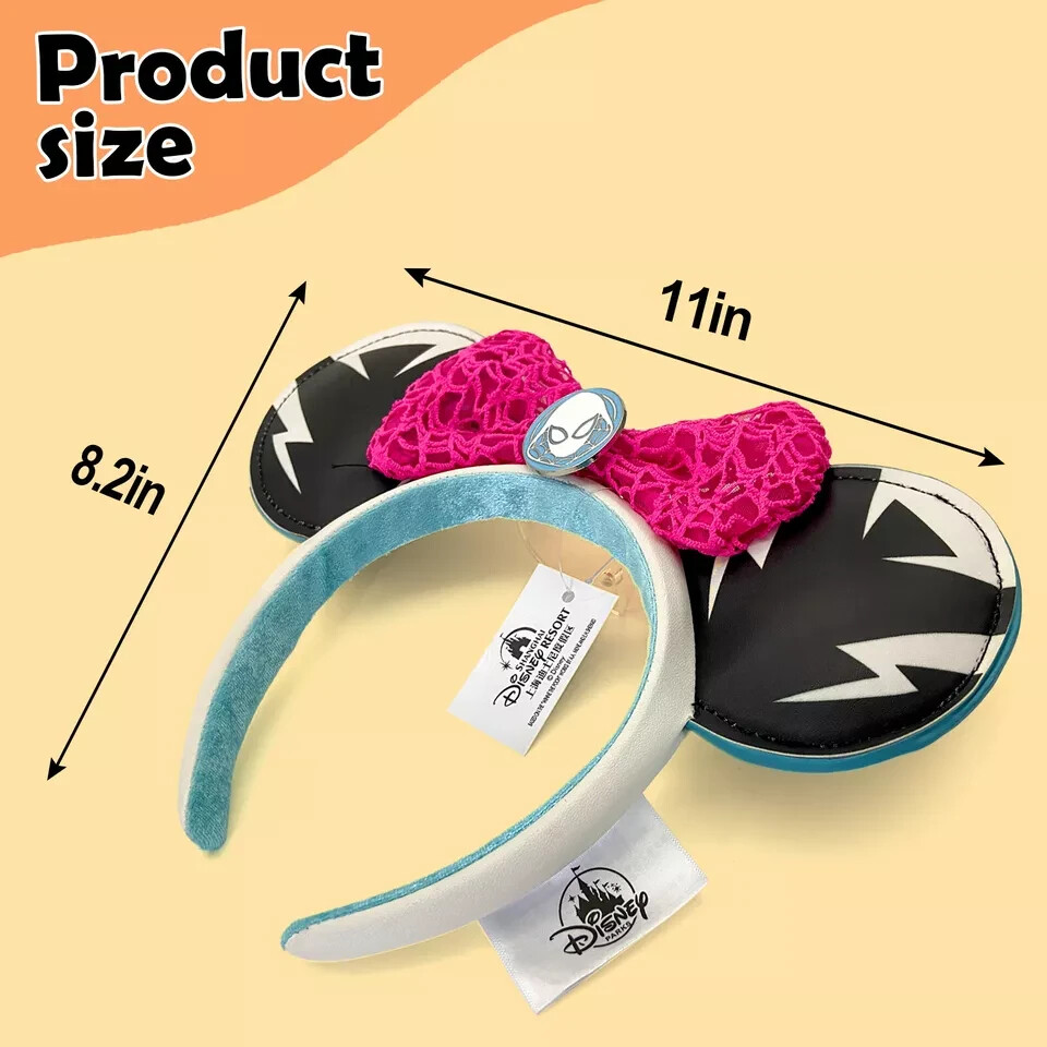 DisneyParks Ears Gwen Spider-Man Minnie Mouse Pink Bow Mickey Headband ...