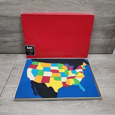 MINT CompleteVintage 1979 Lauri Foam Puzzle Fit-A-State 2109 United ...