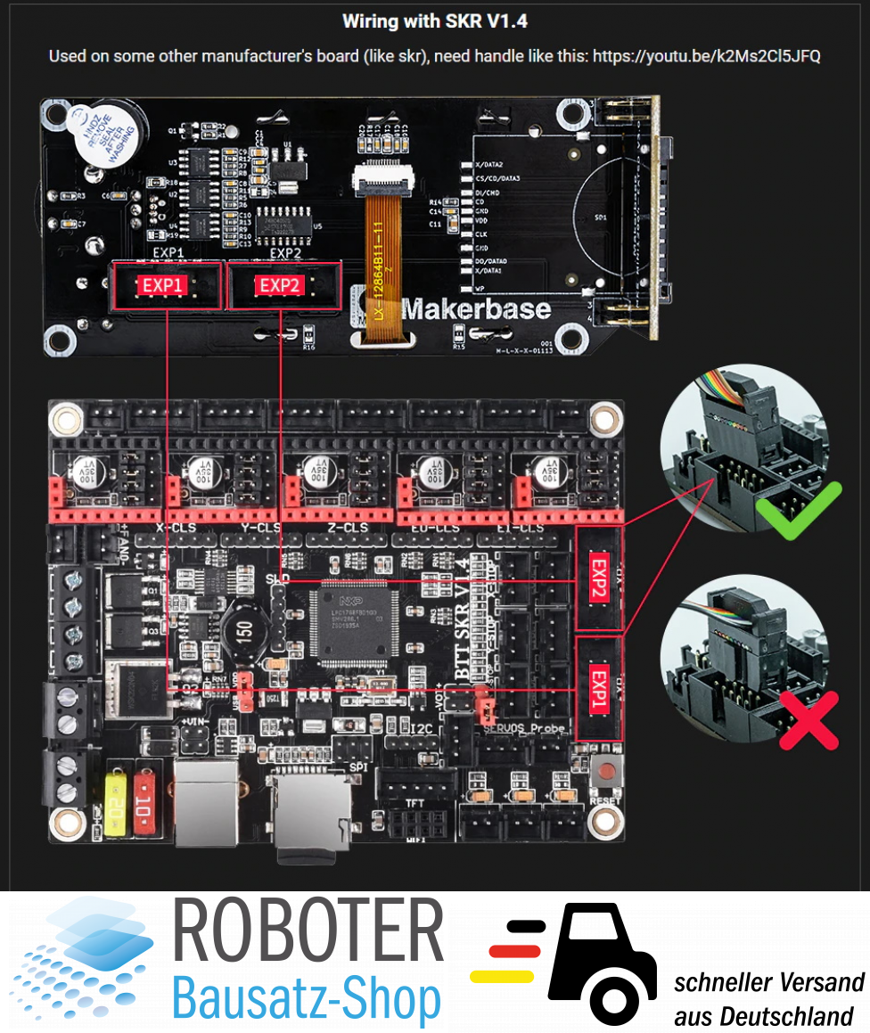 MKS Mini 12864 V3 LCD mit vorderem SD-Slot Voron Smart Display 3D ...