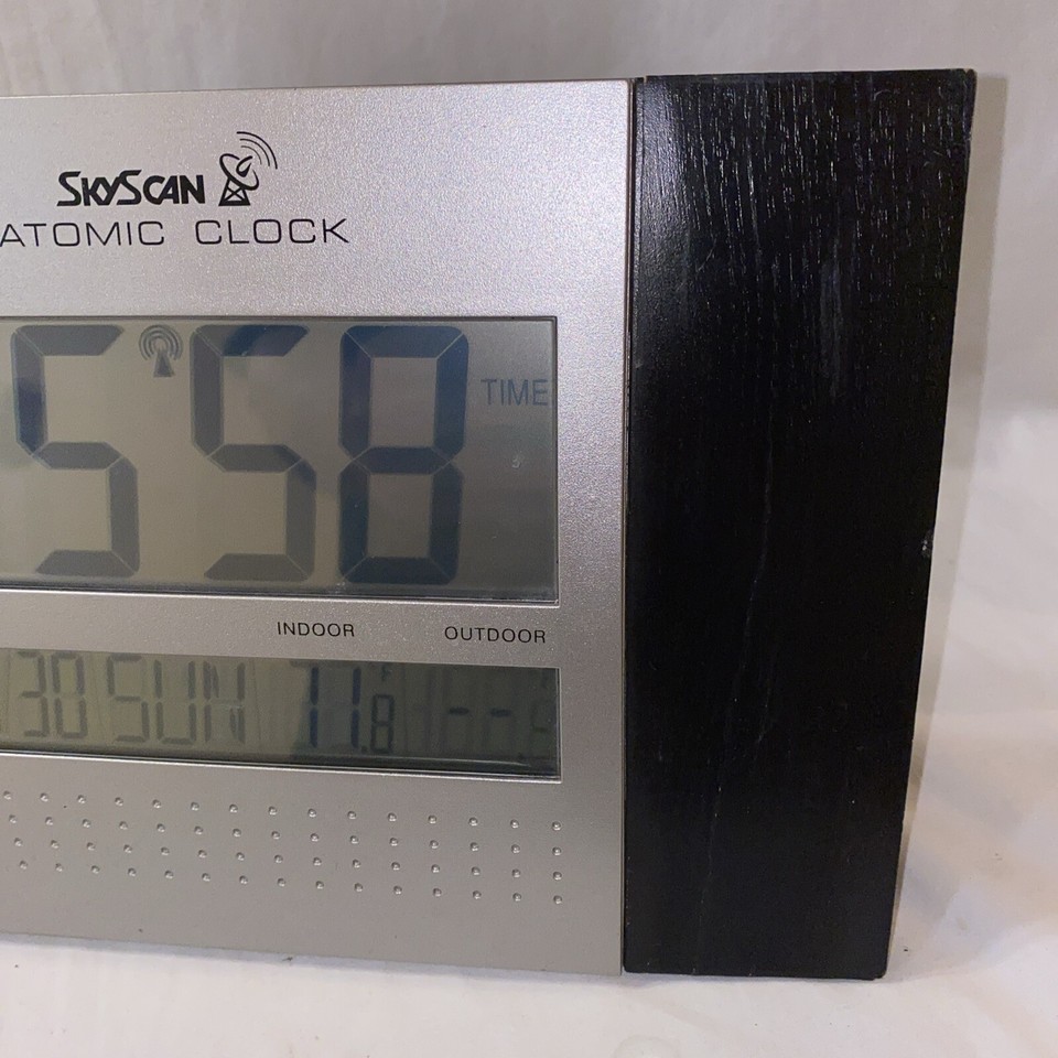SkyScan Atomic Clock Wireless Digital Atomic Clock Stand or Wall Mount ...