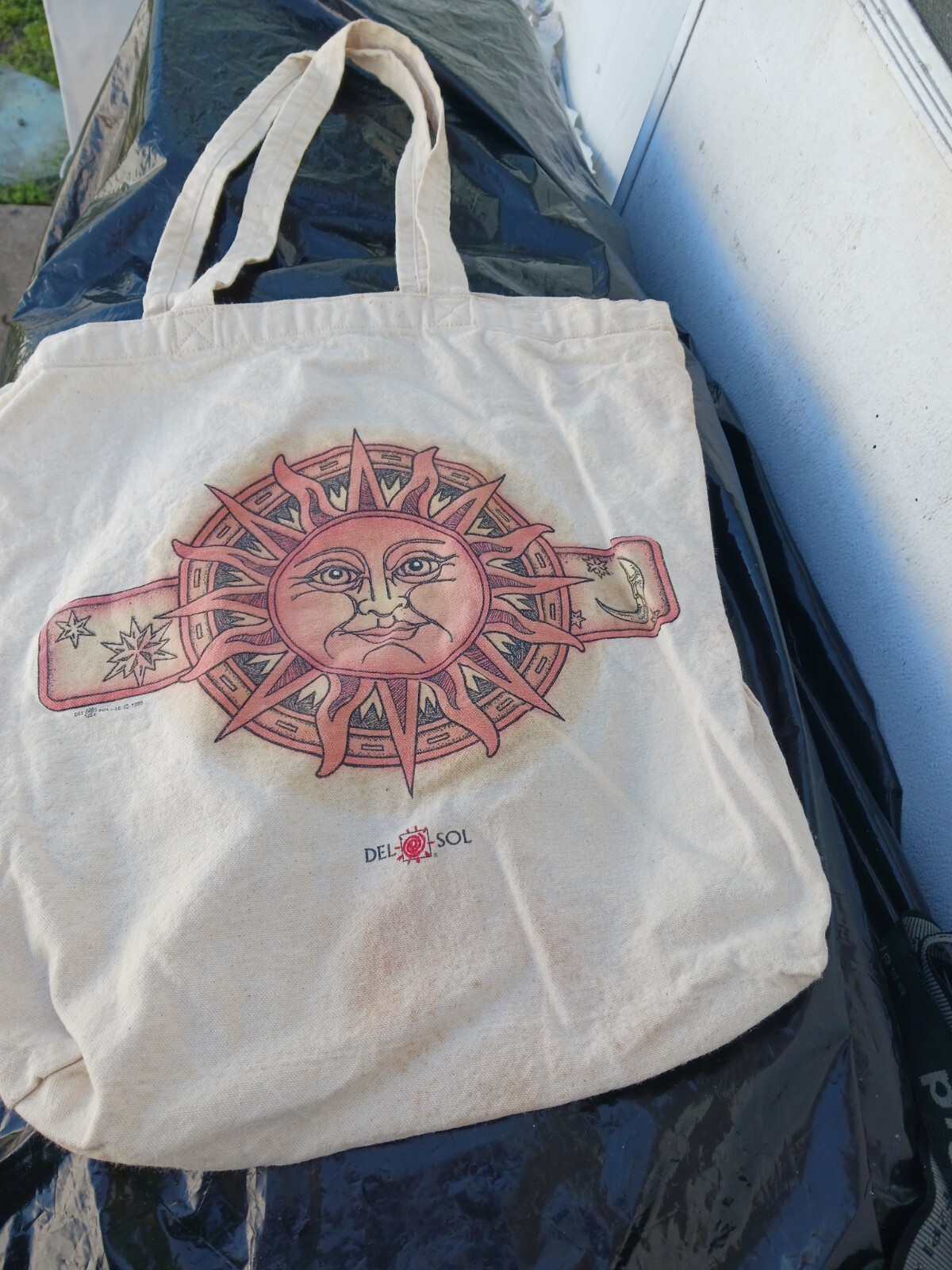 Del Sol Canvas Tote Bag Sun Face Color Changing Sun M… - Gem