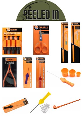 GURU TOOLS-Baiting needle-disgorger-loop tyer-scissors-bait punch ...