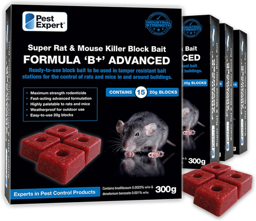 Pest Expert Advanced Rat & Mouse Poisoning Bait Blocks (1.2Kg ...