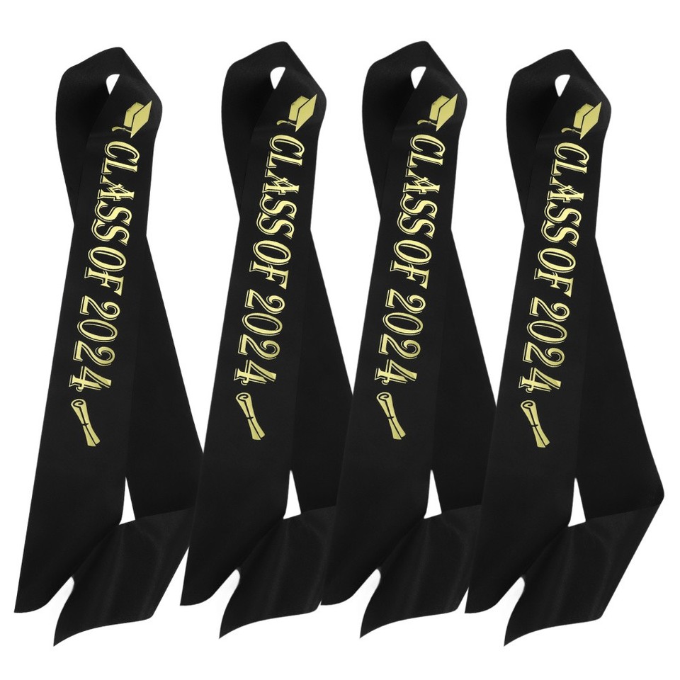 4 Pcs Graduation Party Supplies Congratulation Sash Celebration Sashes ...