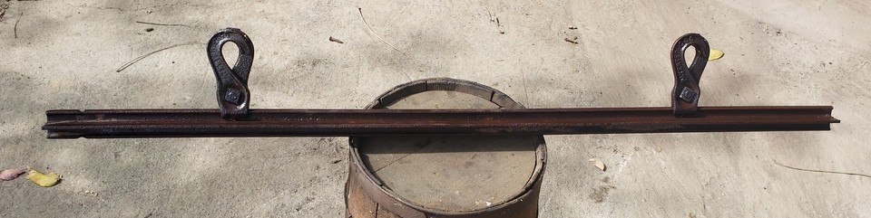 2" HAY TROLLEY TRACK NEY, LOUDEN,ROYAL,ETC.ANTIQUE BARN FARM DECOR 3' L ...