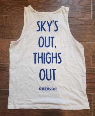 EUC Chubbies Tank Top Size M Skys Out Thighs Out | eBay