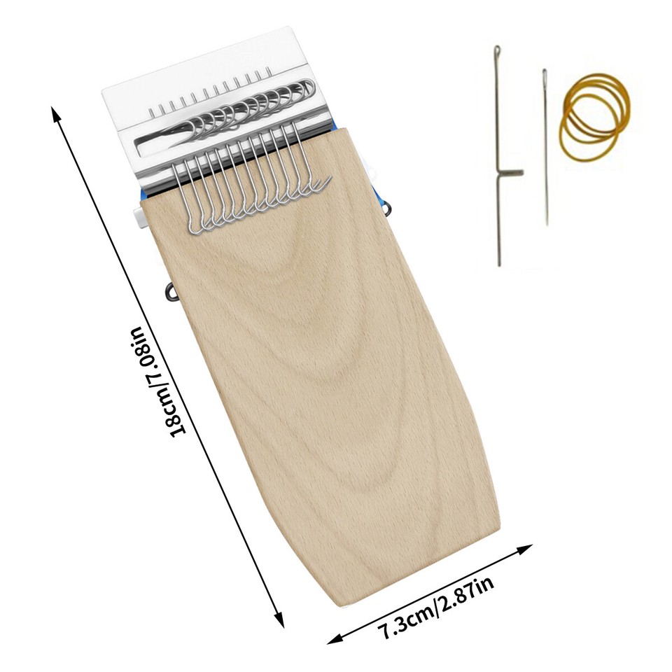 Small Weaving Loom Kit with 14 Hooks Portable Mini Darning Loom·. | eBay