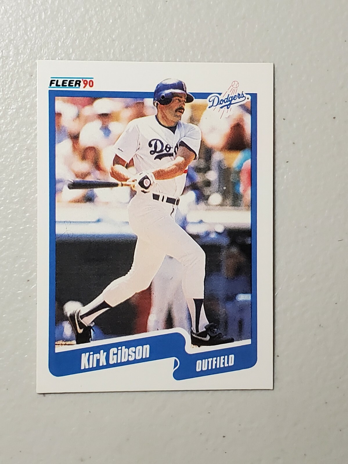 1990 Fleer #393 Kirk Gibson Baseball Card-2× World Series champion ...