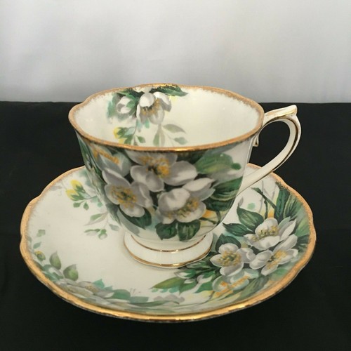 ROYAL ALBERT/England ORANGE BLOSSOM Countess Tea Cup/Saucer/Creamer ...