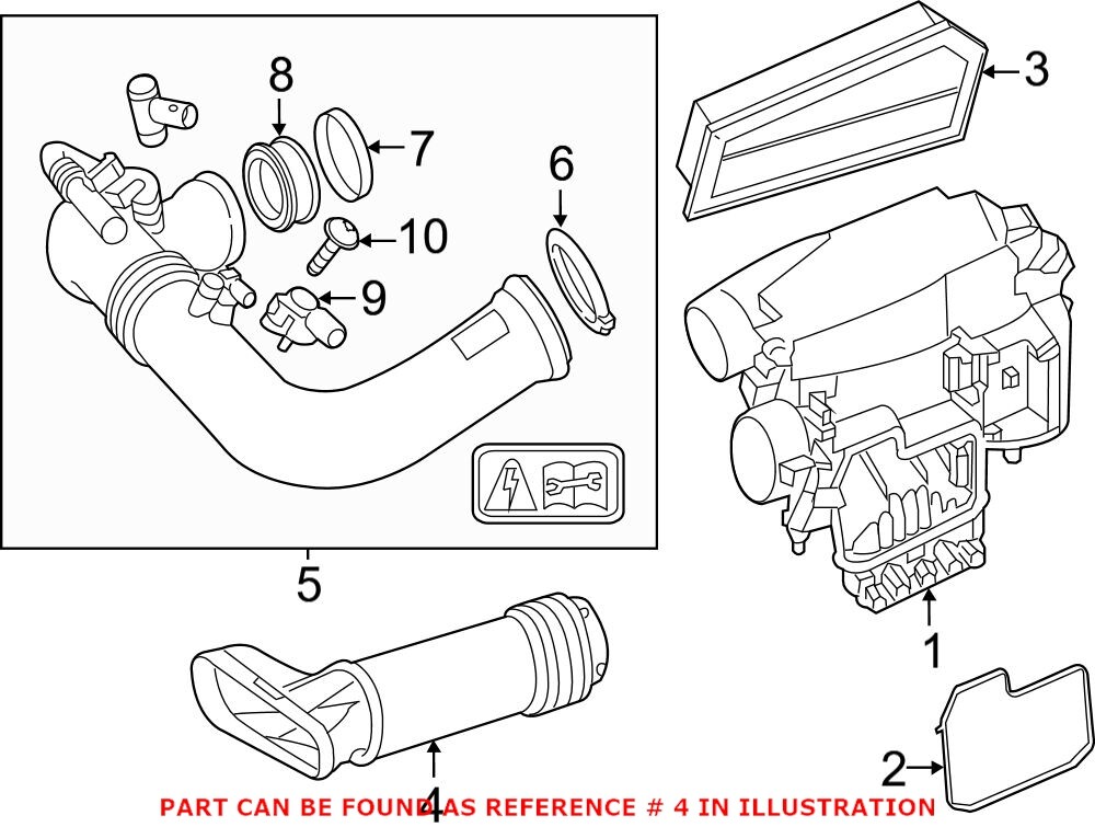 GENUINE MERCEDES Air Intake Hose 2710900982 / A2710900982 | eBay