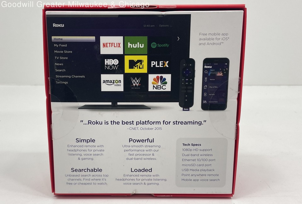 Roku 3 (3rd Gen) Media Streamer 4230R Streaming Device IOB | eBay