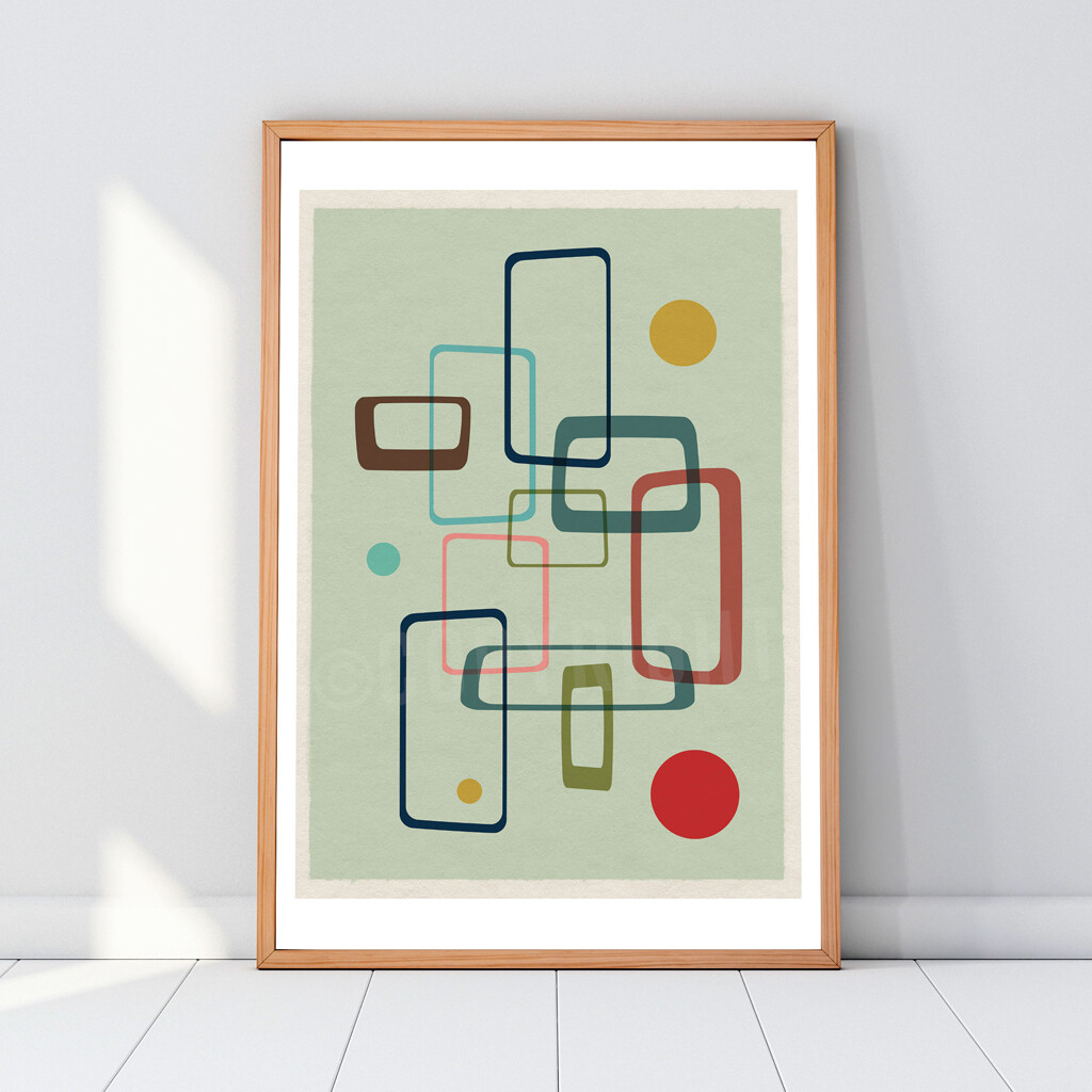 Mid Century Illustration Posters