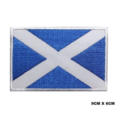 Scotland Country Flag Embroidered Patch Iron/Sew On Patch For Clothes ...