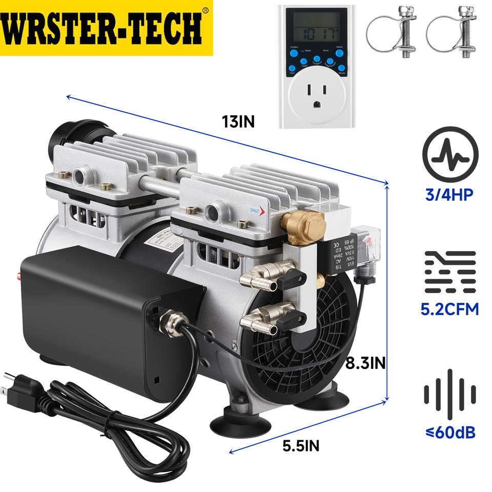 Pond Aerator Pump Lake Pond Aeration Timer Kit Self Weighted Hose Tube ...