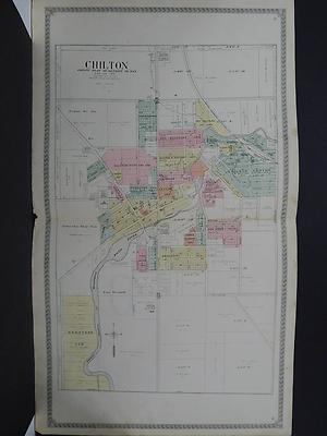 Wisconsin, Calumet County Map, 1920 City of Chilton, Double Page L23#73 ...