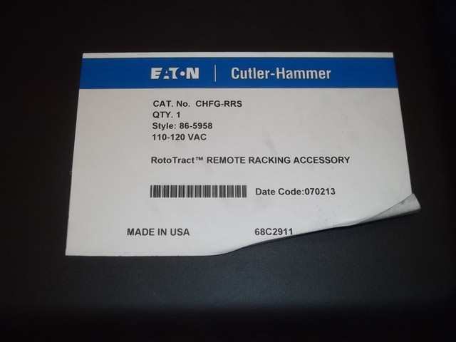 Eaton 86-5958 Chfg-rrs Rototract Remote Racking Power Unit Accessory ...
