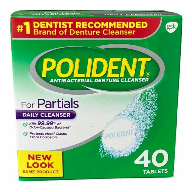 Polident Partials Denture Cleaner - 40 Count for sale online | eBay