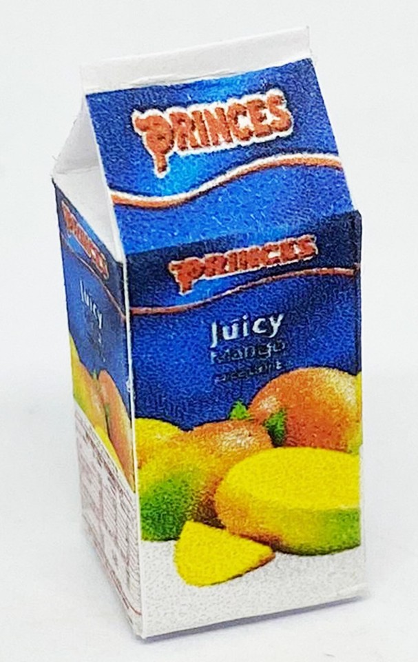 Doll House Juice Carton Large Empty Mango Juice Packet Tumdee Miniature ...