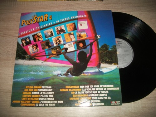 vinyle 33 tours, poly star 4, 14 tires, hallyday, farmer, niagara, lio ...