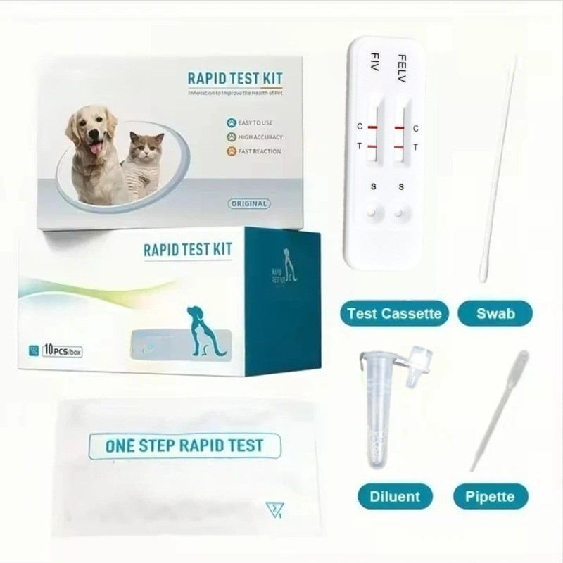 Feline 10 x Double Snap Test FELV/FIV (Leukemia and Immunodeficiency ...
