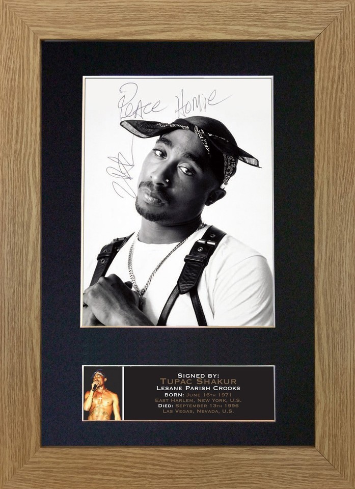 #664 TUPAC SHAKUR Rap Artist Very Rare Signed Autograph Mounted Photo ...