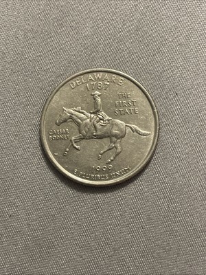RARE 1787 1999 P Delaware FIRST STATE QUARTER DOLLAR Coin W/ Caesar ...