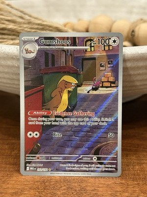 Gumshoos 153/132 Mega Evolution Holo Illustration Rare Near Mint ...