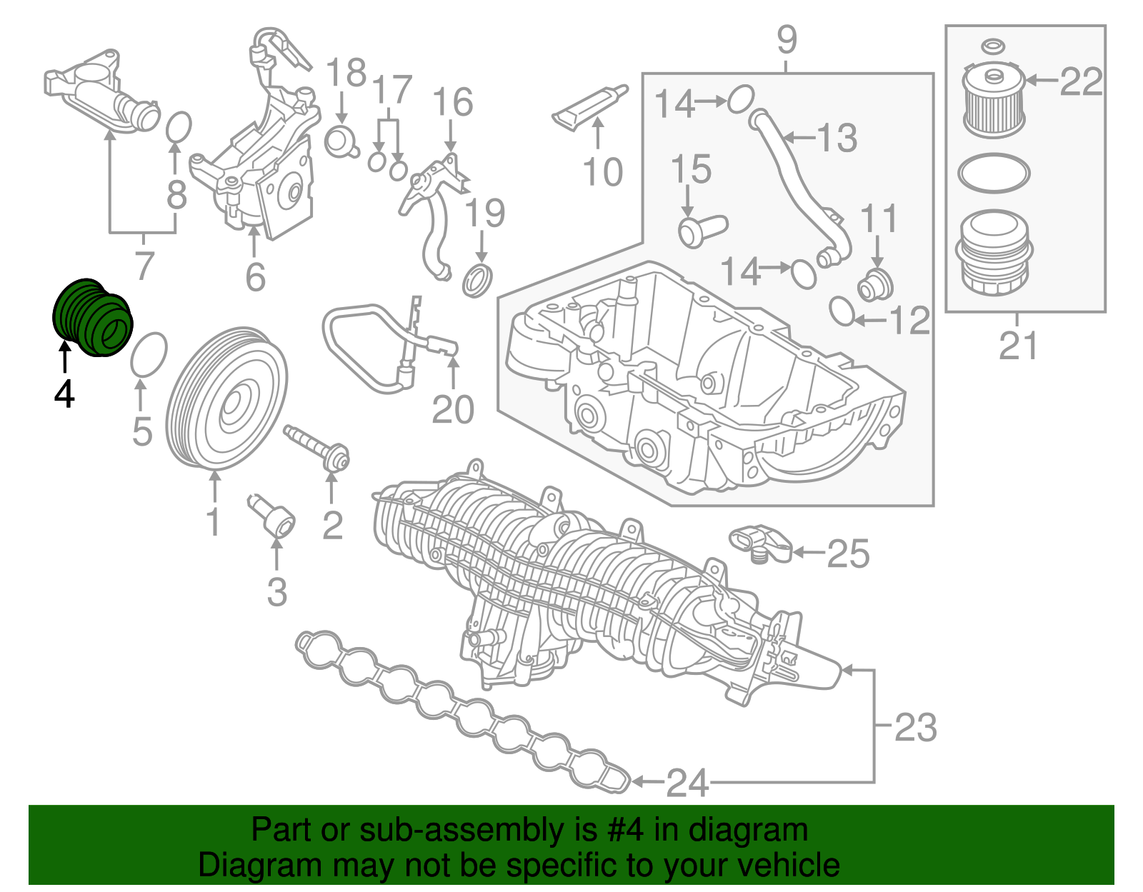 VOLVO XC90 MK2 ENGINE CRANKSHAFT PULLEY 32255064 ORIGINAL for sale ...