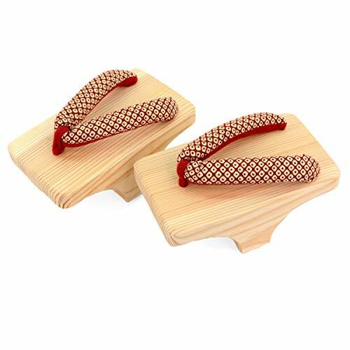 Japanese Traditional Wooden One-tooth RED Hita Geta for Woman free 7inc ...