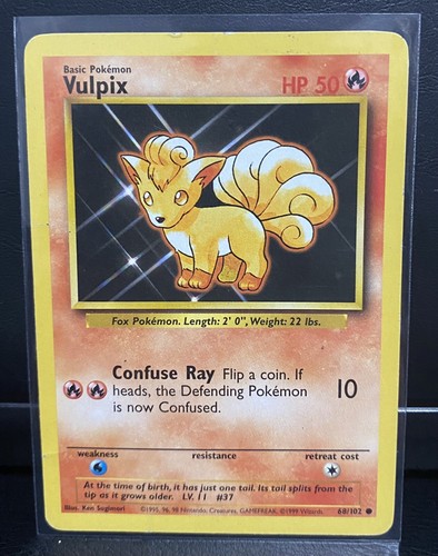 Pokémon TCG Vulpix Base Set 68/102 Regular Unlimited Common | eBay