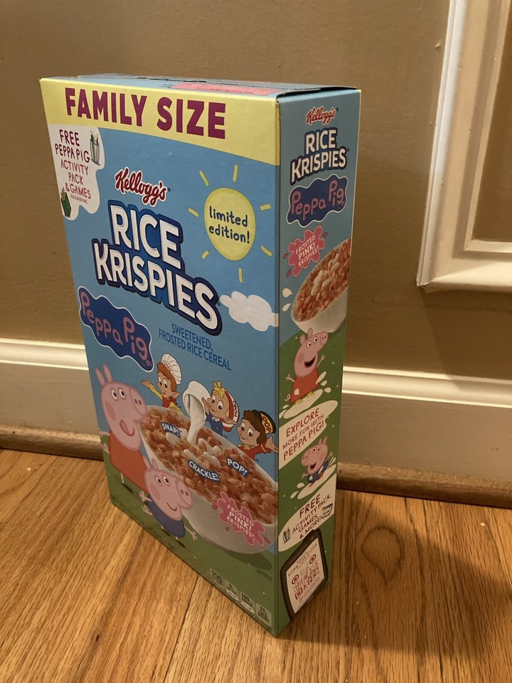 RARE Peppa Pig Kellogg’s Rice Krispies LIMITED EDITION Cereal FAMILY ...