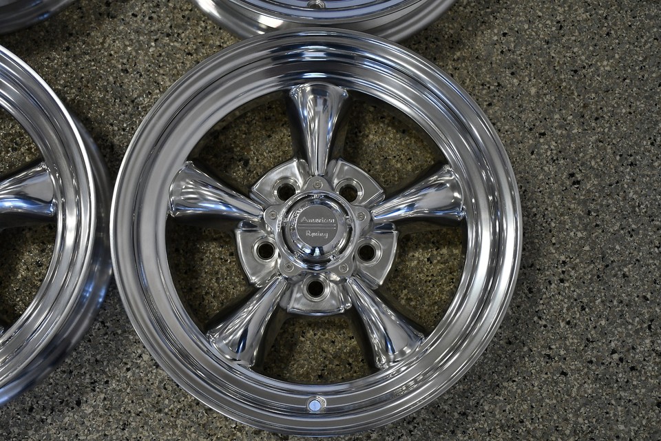 Set 4 American Racing VN515 Torq Thrust II 1 Pcx4 5x4.5 Polished Wheels ...