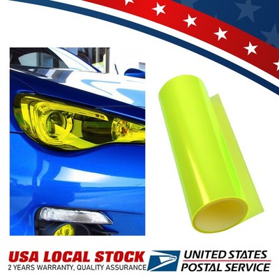 Neon Yellow Car Light Tint Film For Classic Car,Race Car,Old Vintage ...