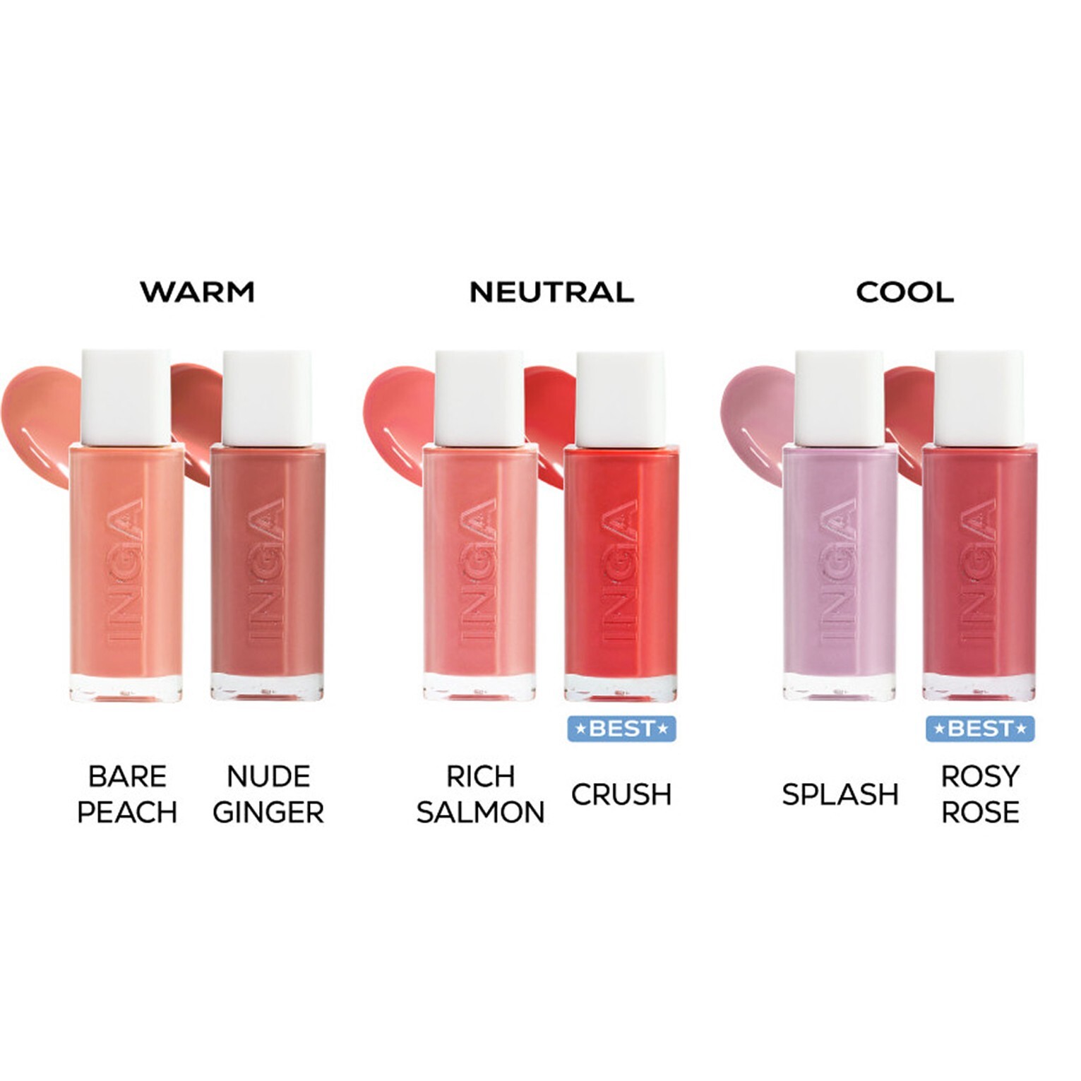 INGA NEW Water Glow Lip Tint 4.5g 6colors K-Beauty | eBay