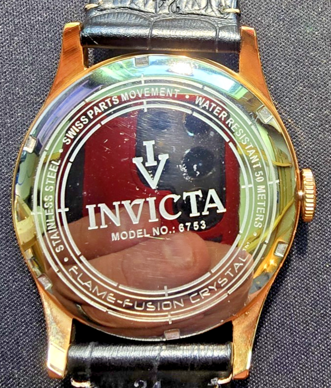 Invicta Day & Date Sub Dials 44mm Gold Tone Case Mens Quartz Watch ...