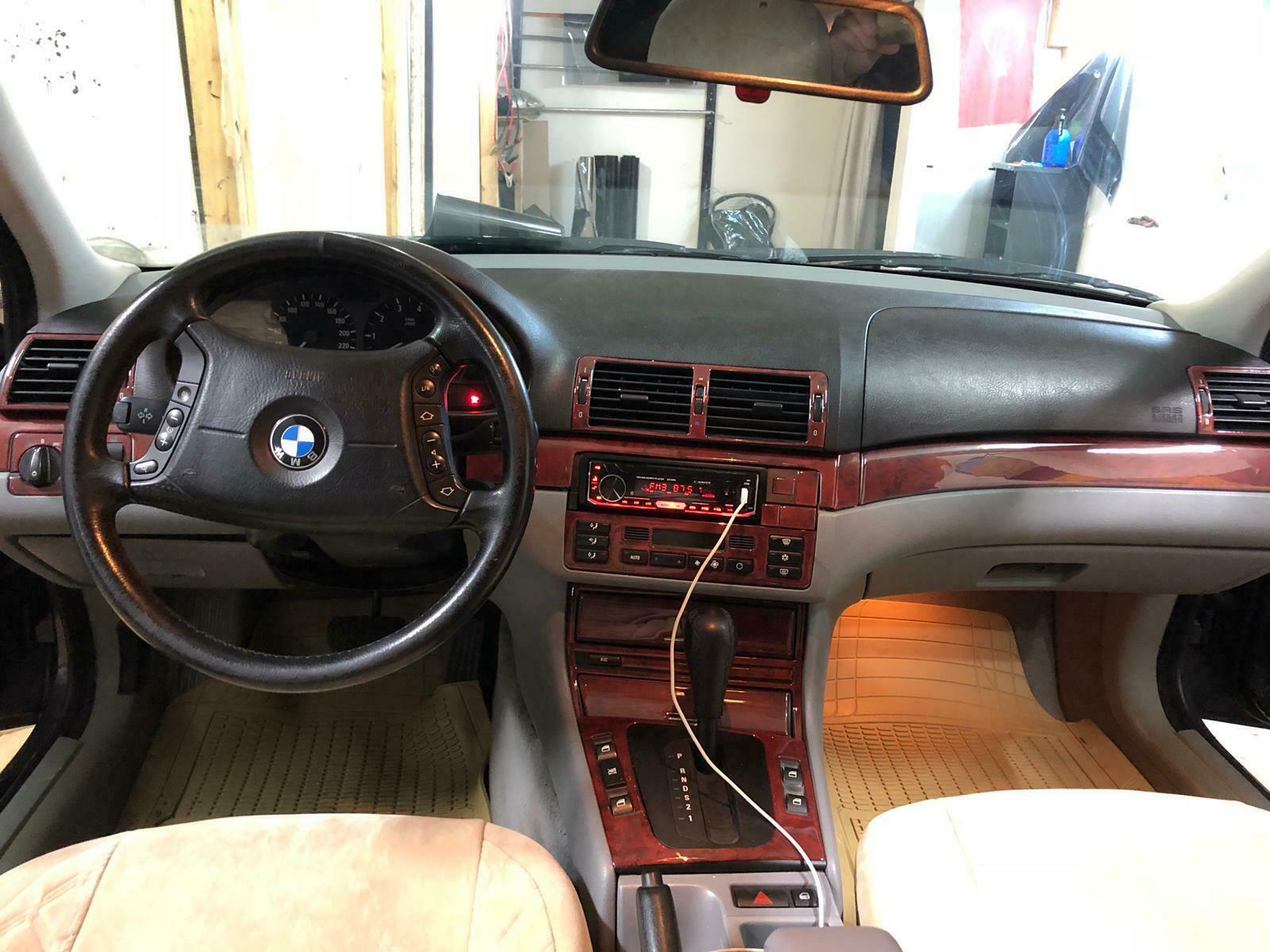 INTERIOR Dash Trim Kit 3M DASH TRIM BURL FULL SET For BMW E46 3 SERIES ...