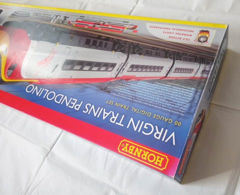 Hornby OO Gauge R1076 BR Class 390 Virgin Pendolino Train Set EMPTY BOX ...