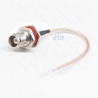 TNC female bulkhead D-cut to Null Openend Stripping RG316 Coaxial Cable ...