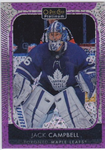 2021/22 PLATINUM..JACK CAMPBELL..VIOLET PIXELS../299..CARD # 58..MAPLE ...